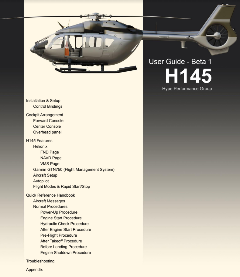 HPG H145 Helicopter User Guide Now Available! – Hype Performance Group